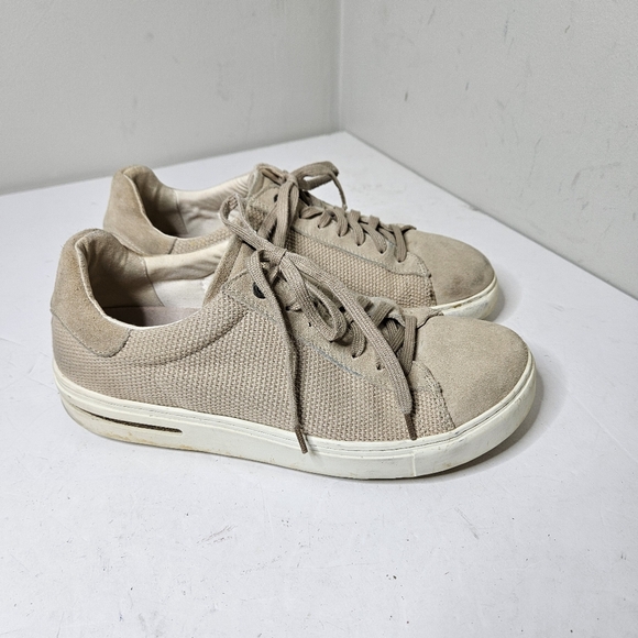 Birkenstock | Shoes | Birkenstock Bend Low Canvas Suede Sneakers Tan ...